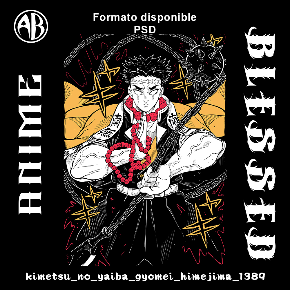 Kimetsu no Yaiba - Gyomei Himejima-PSD - SKU1389 - Anime Blessed