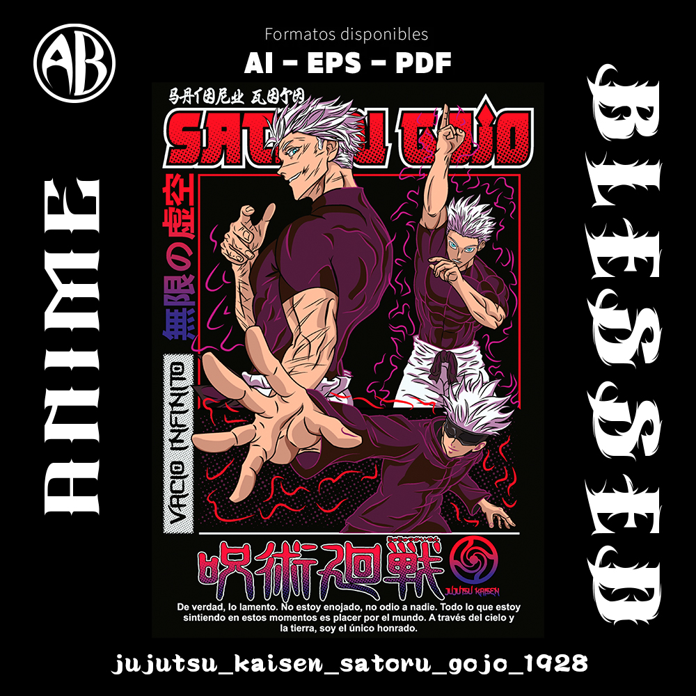 Jujutsu Kaisen - Satoru Gojo-Vector - SKU1928 - Anime Blessed
